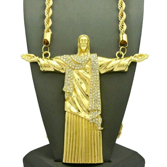 Accessories | Mens Hip Hop Rapper Style Large Jesusthe Redeem | Poshmark